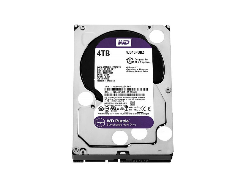 HDD WESTER DIGITAL 4TB ( WD42PURZ-85B4YY0 ) PURPURA SURVEILLANCE | 256 ...