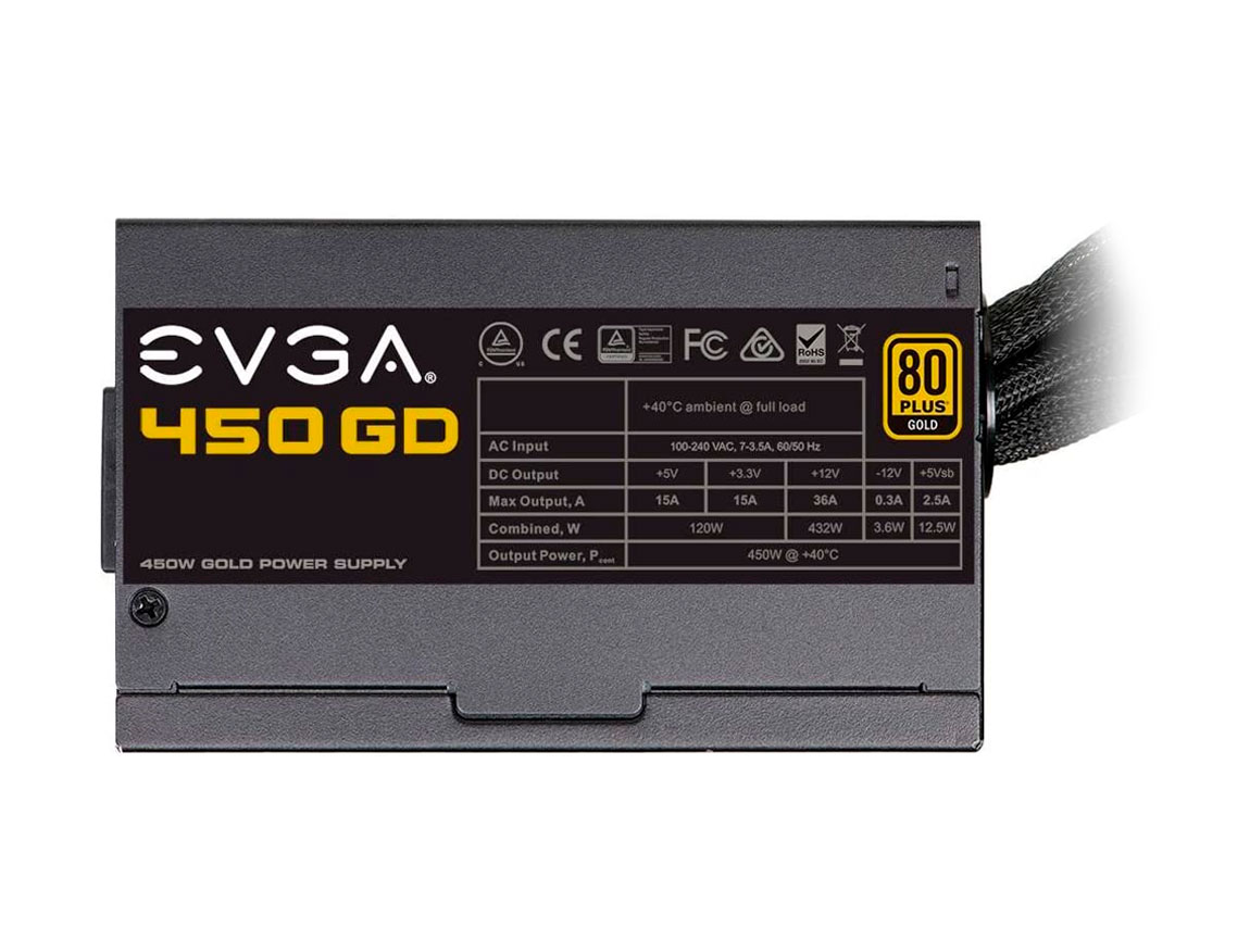 FUENTE EVGA 450 GD ( 100-GD-0450-V1 ) 450W | GOLD