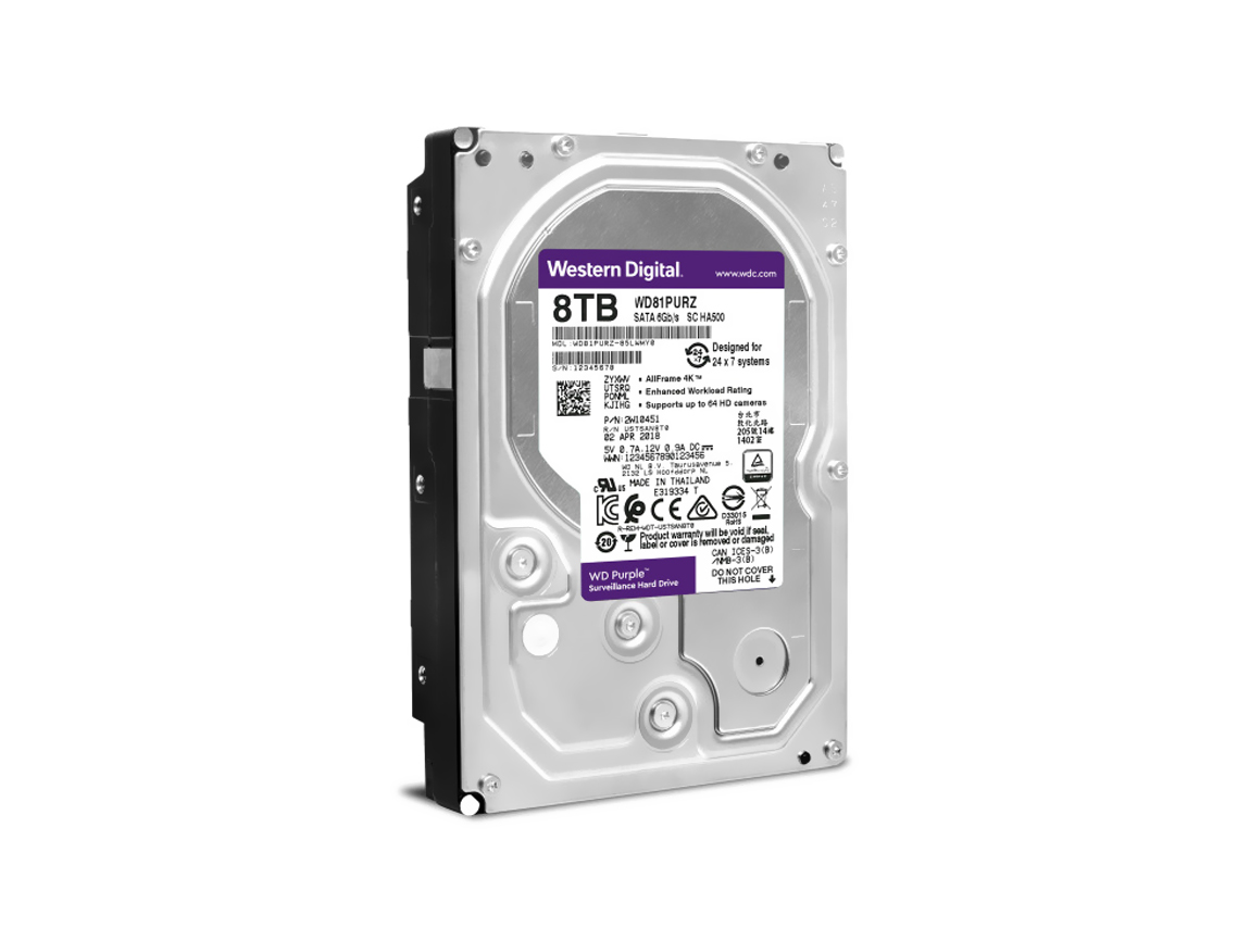 HDD WESTER DIGITAL 8TB ( WD82PURZ ) PURPURA | 256MB | 7200RPM