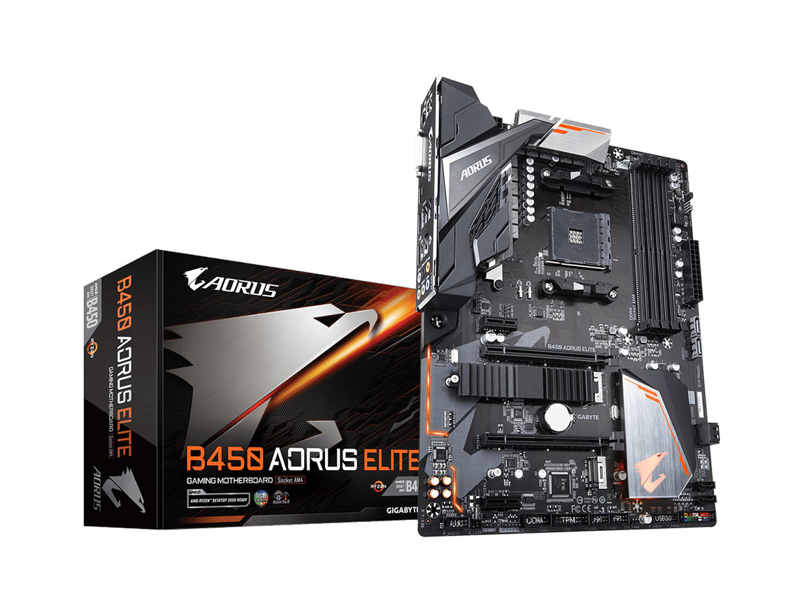 MB GIGABYTE B450M AORUS ELITE ( B450M AORUS ELITE ) AM4 | LED- RGB