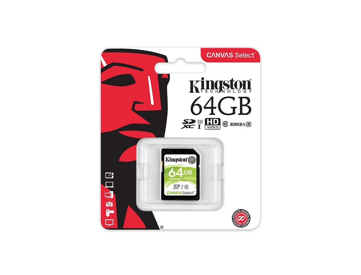 Memoria Sd Kingston 64gb (sds/64gb) Tarjeta Sd Clase 10 80mb/s
