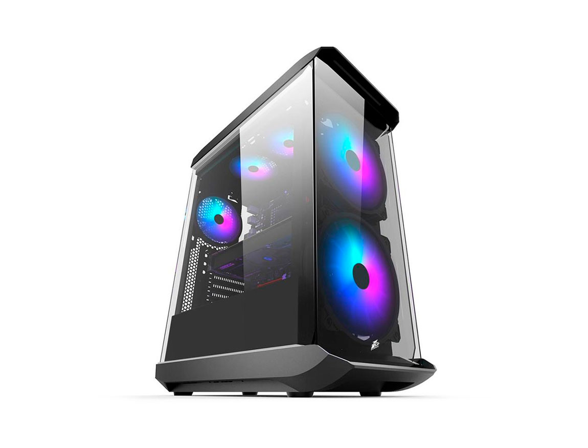 CASE 1STPLAYER FIREBASE SIN FUENTE, CON 3 PANELES DE VIDRIO TEMPLADO, 4 ...