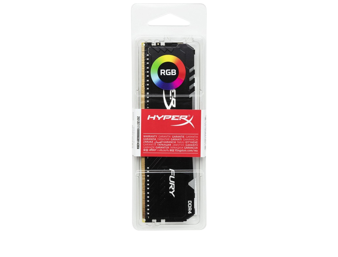 MEM. RAM HYPERX FURY DDR4 16GB/3200 ( HX432C16FB4A/16 ) NEGRO | LED -RGB