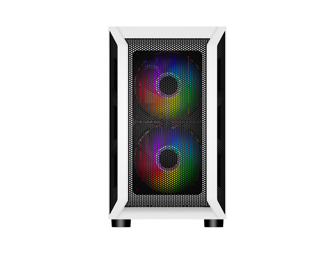 CASE 1STPLAYER D3 ( D3 ) BLANCO | S/ FUENTE | 1 PANEL VIDRIO | LED -RGB