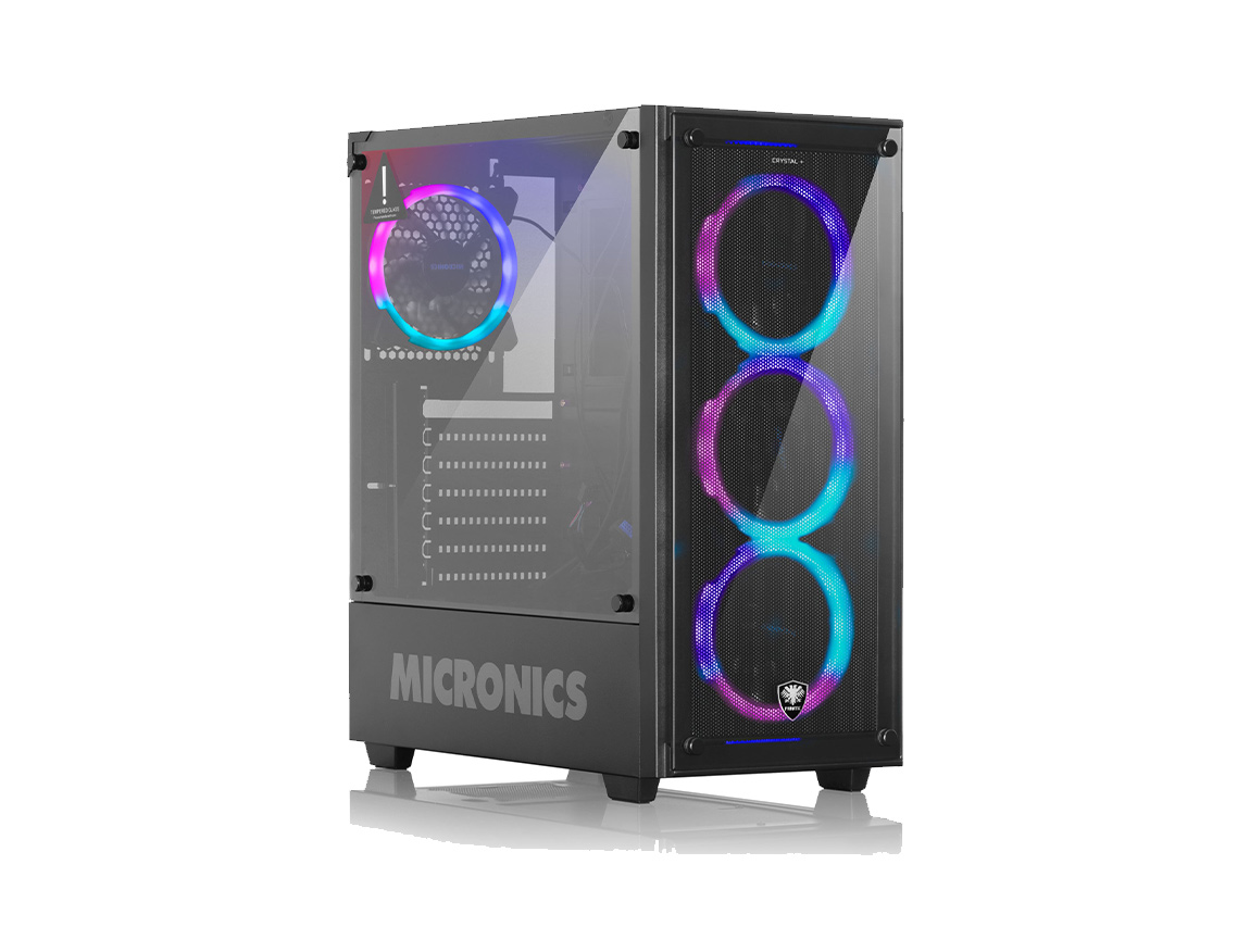 CASE MICRONICS FANATIC CRYSTAL + ( FNT 8021 ) S/ FUENTE | NEGRO | 1 ...