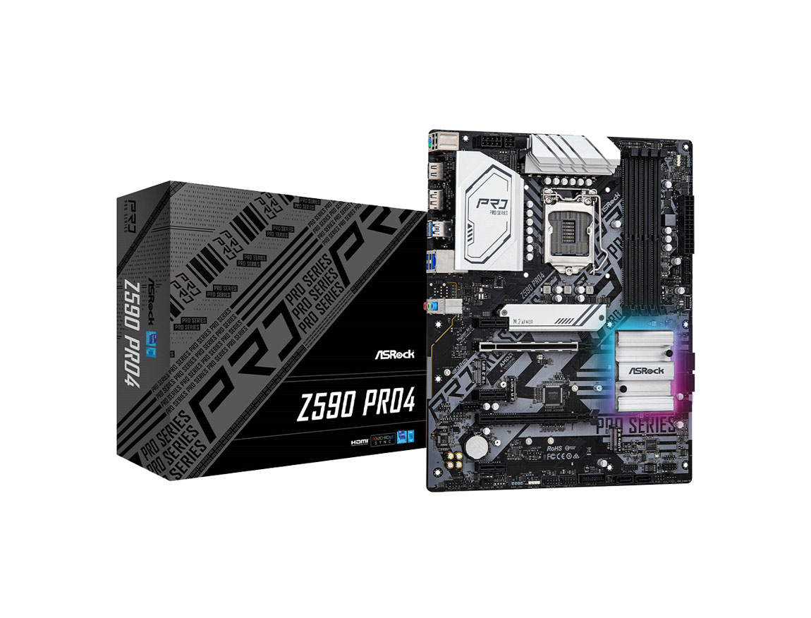 MB ASROCK Z590 PRO4 ( 90-MXBEJ0-A0UAYZ ) LGA 1200 | LED - RGB