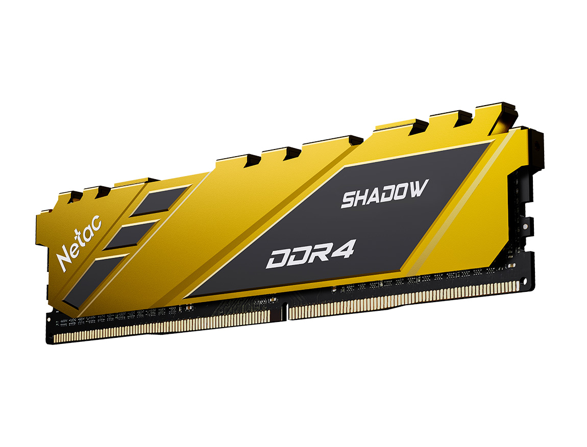 MEM. RAM NETAC SHADOW DDR4 8GB/3200 ( NTSDD4P32SP-08Y ) AMARILLO