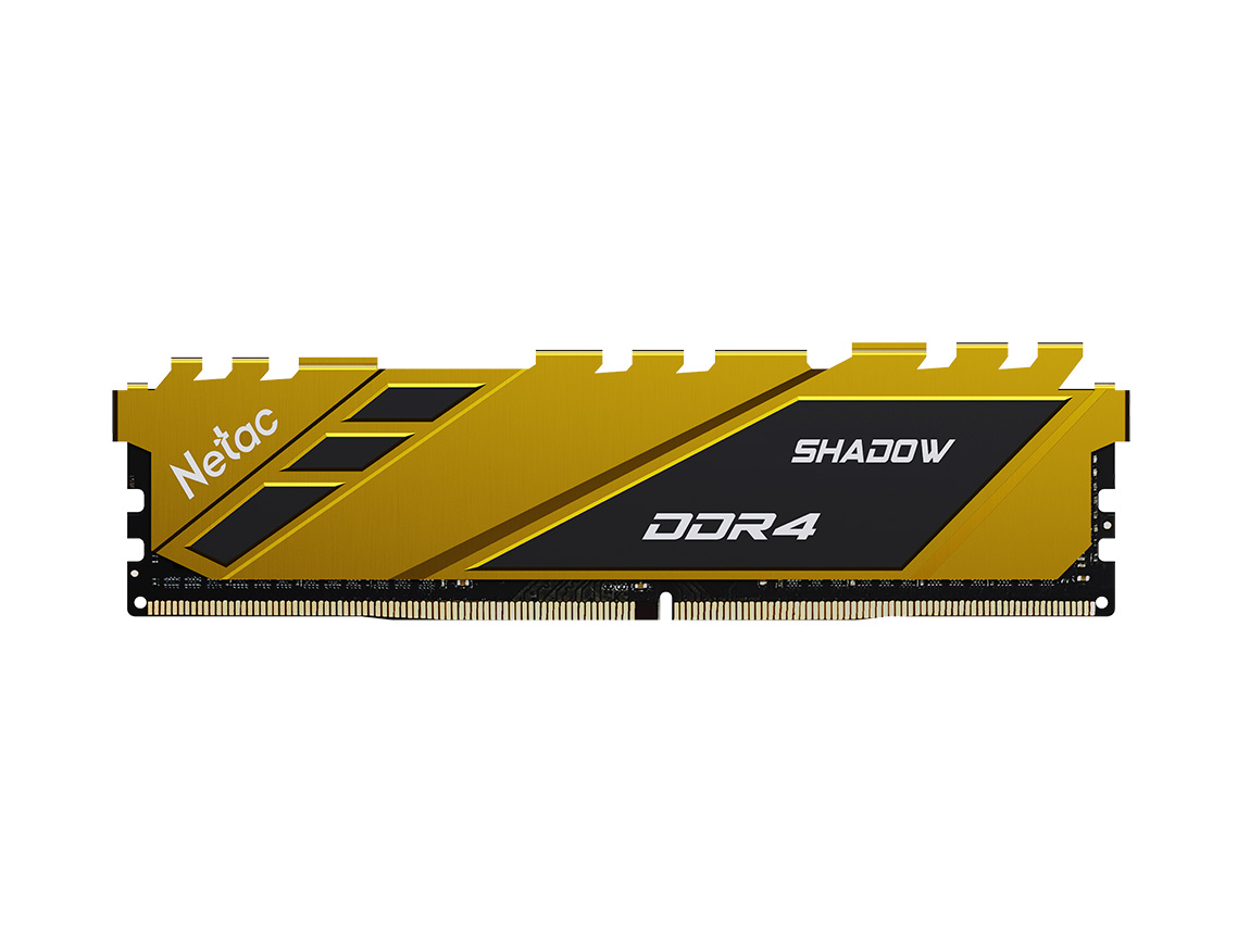 MEM. RAM NETAC SHADOW DDR4 8GB/3200 ( NTSDD4P32SP-08Y ) AMARILLO