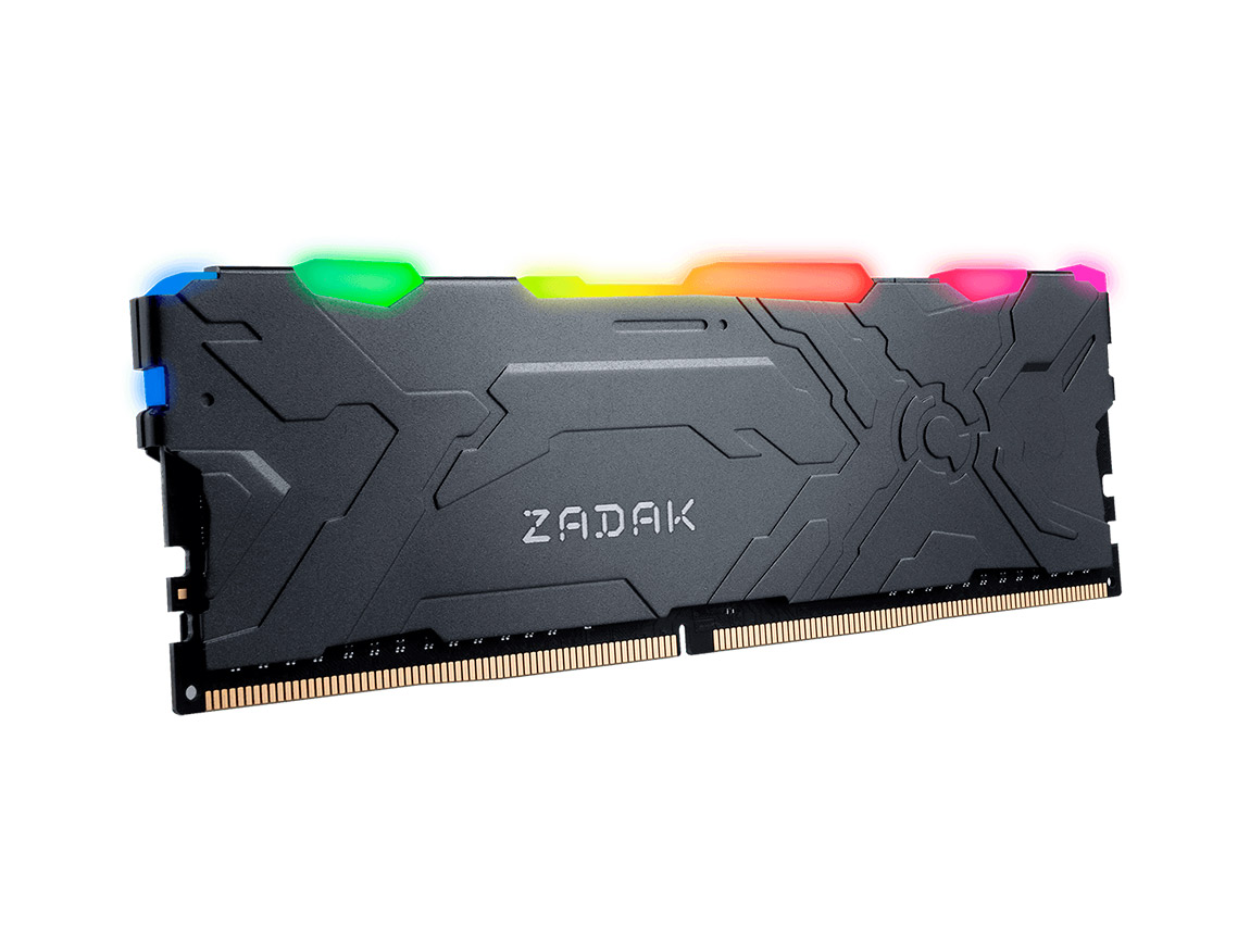 MEMORIA RAM ZADAK DDR4 16GB, FRECUENCIA 3000 MHZ, MOAB NEGRO RGB LED ...