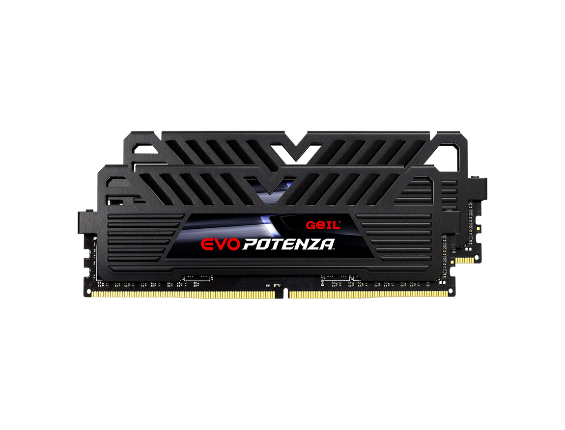 MEM. RAM GEIL EVO POTENZA DDR4 16GB(2X8)/3200 ( GAPB416GB3200C16BDC ) NEGRO