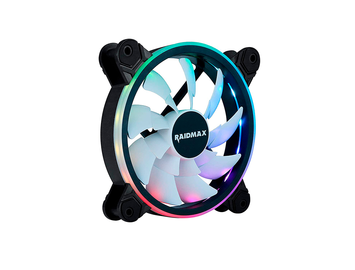 COOLER PARA CASE RAIDMAX T120FB, 120X120X25MM, CON ILUMINACION LED RGB ...