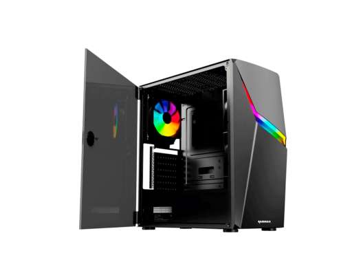 CASE RAIDMAX X616TBF GAMING S/ FUENTE | NEGRO | VIDRIO TEMPLADO LED ...