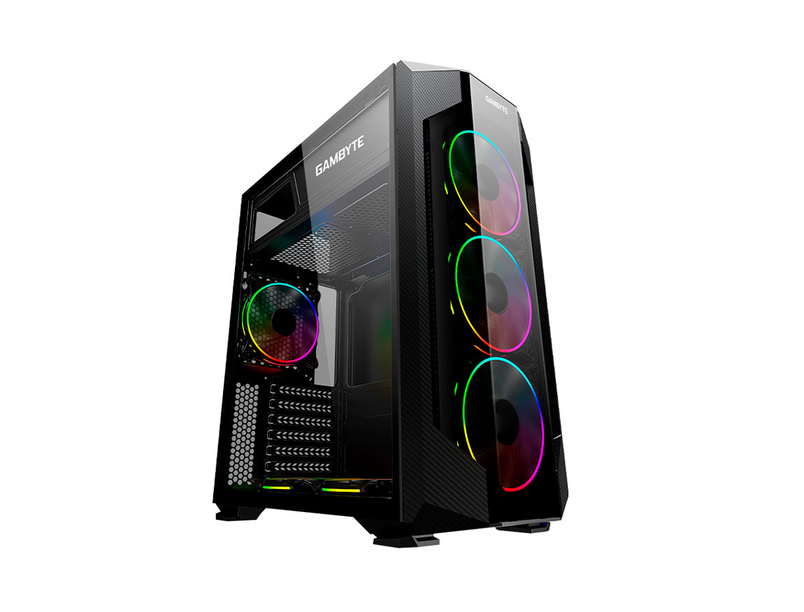 CASE GAMBYTE VALI ( VALI ) 500W | NEGRO | 1 PANEL DE VIDRIO | LED- RGB
