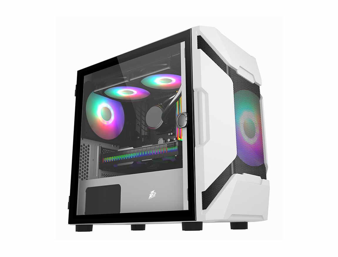 CASE 1STPLAYER RAINBOW R5 ( R5 ) BLANCO | S/ FUENTE | 1 PANEL VIDRIO ...