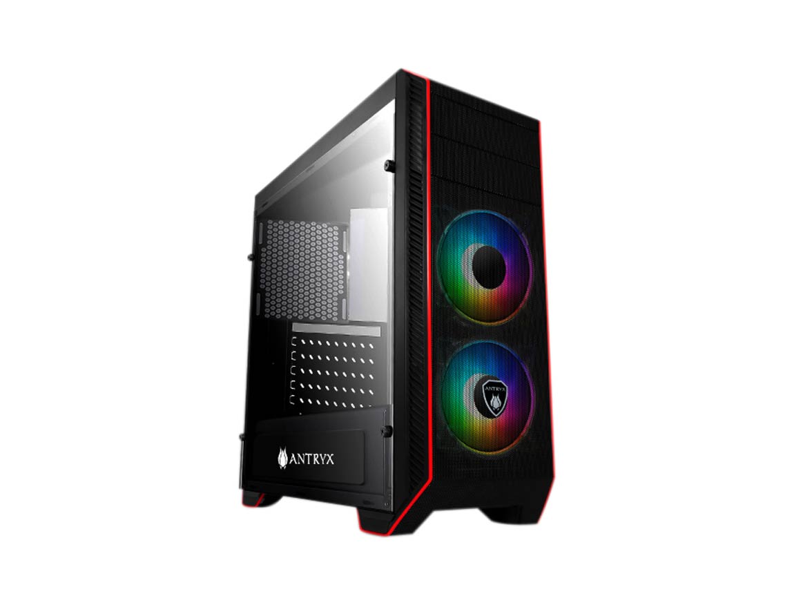 CASE ANTRYX RX-380 ARGB ( AC-RX380R-ARGB ) S/ FUENTE | NEGRO | 1 PANEL ...