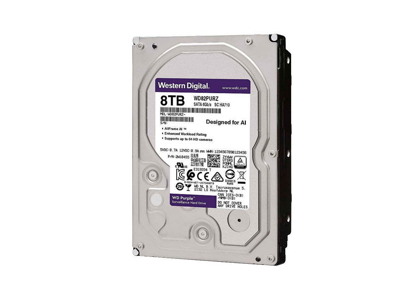HDD WESTER DIGITAL 8TB ( WD82PURZ ) PURPURA | 256MB | 7200RPM