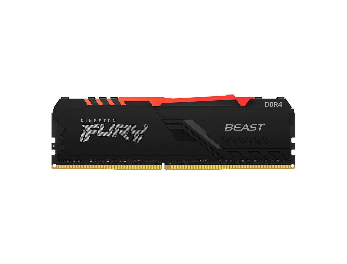 MEM. RAM KINGSTON FURY BEAST DDR4 16GB/3600 ( KF436C18BBA/16 ) NEGRO | LED-RGB