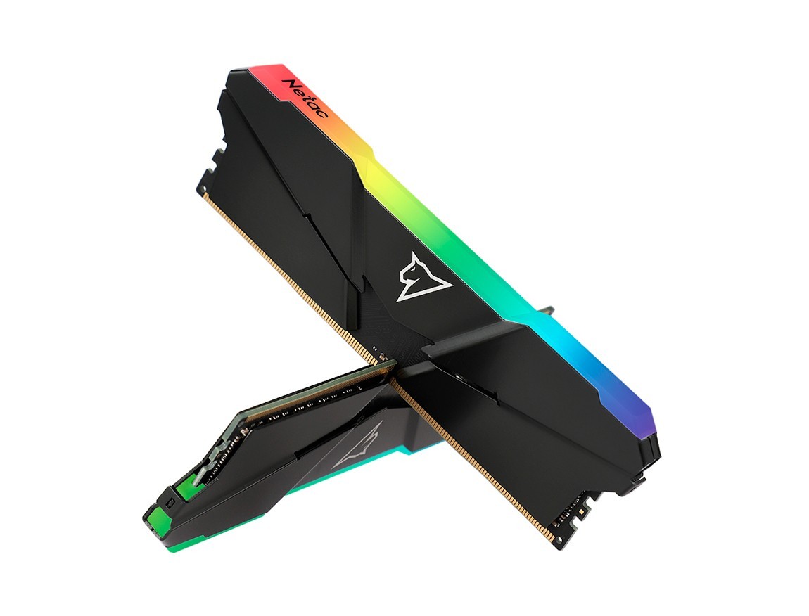 MEM. RAM NETAC SHADOW DDR4 16GB(2X8)/3600 ( NTSRD4P36DP-16S ) SILVER ...