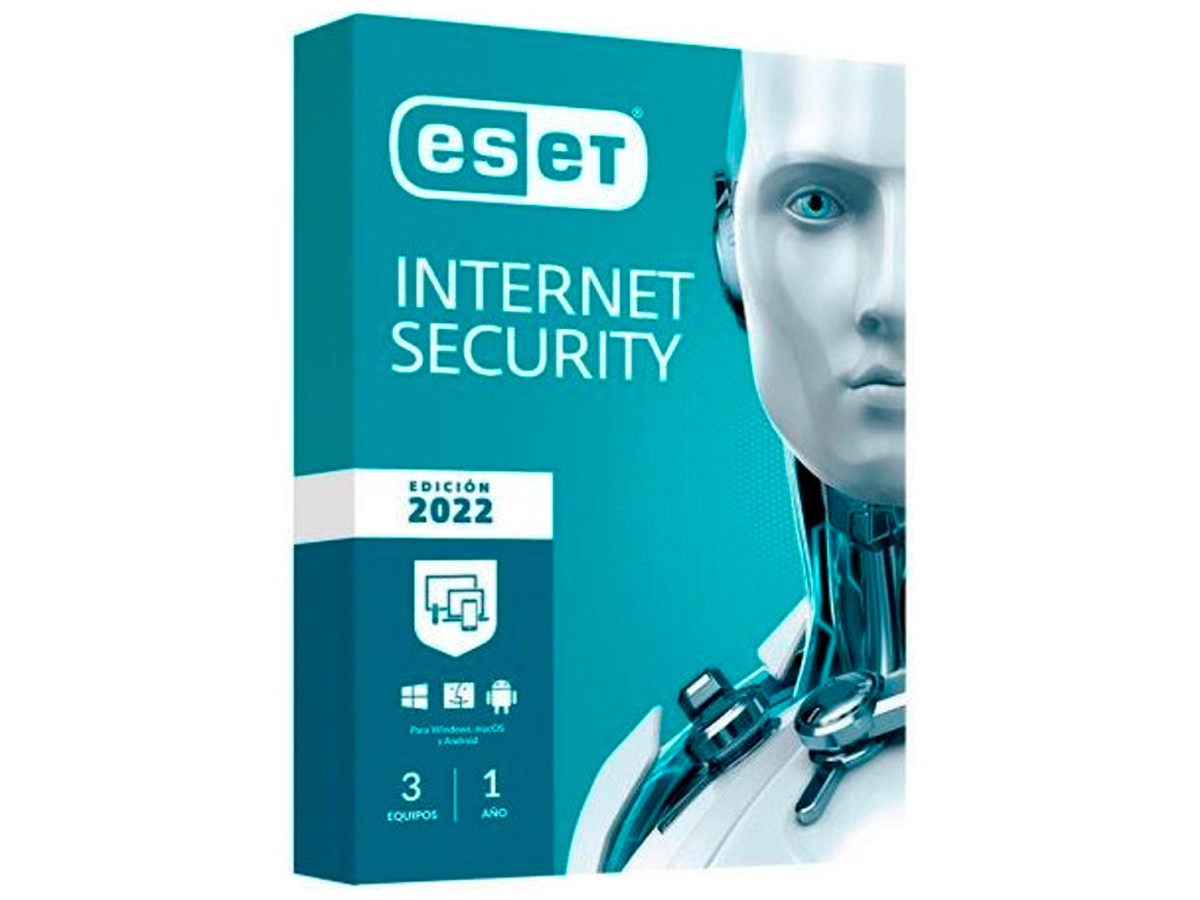 ANTIVIRUS ESET NOD 32 INTERNET SECURITY (S11020201) 2023 | 3 PCS | 12 MESES