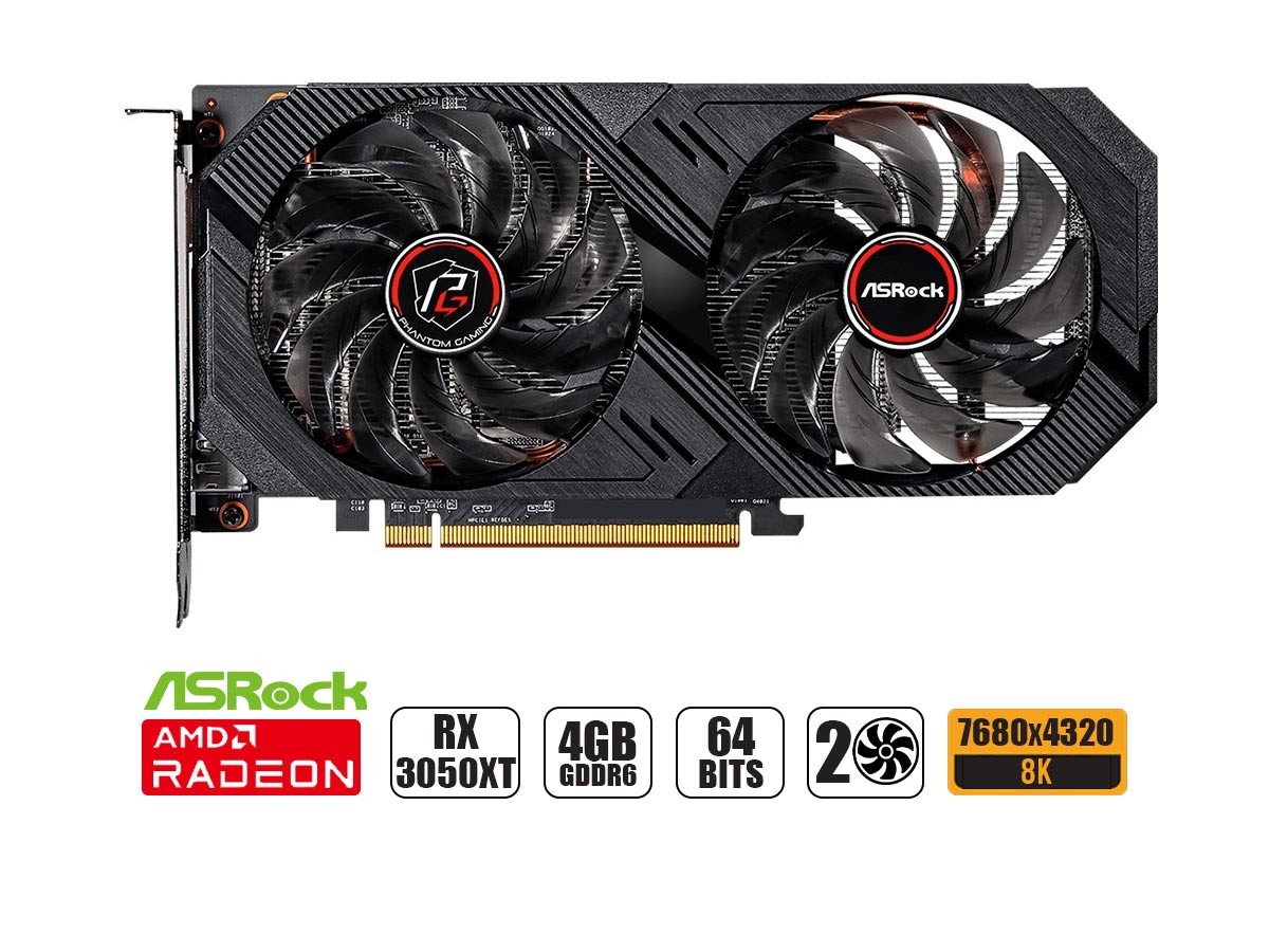 TARJETA DE VIDEO ASROCK RADEON RX 6500 XT 4GB OC GDDR6 PHANTOM GAMER 64 ...