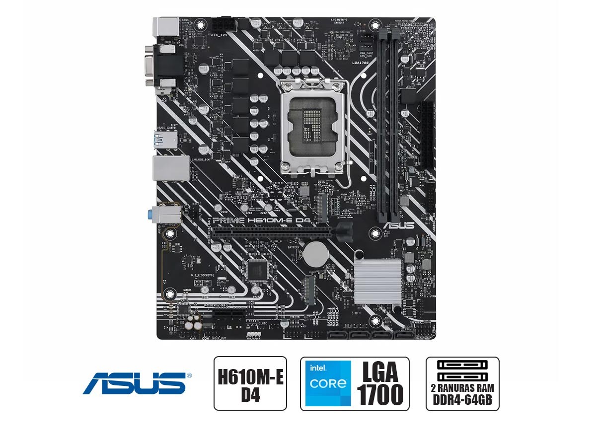 Placa Madre Asus H610m-e D4-csm Prime D4 (90mb19n0-m0eay0) Socket Lga 1700, Ram Ddr4 Buss 3200 ...