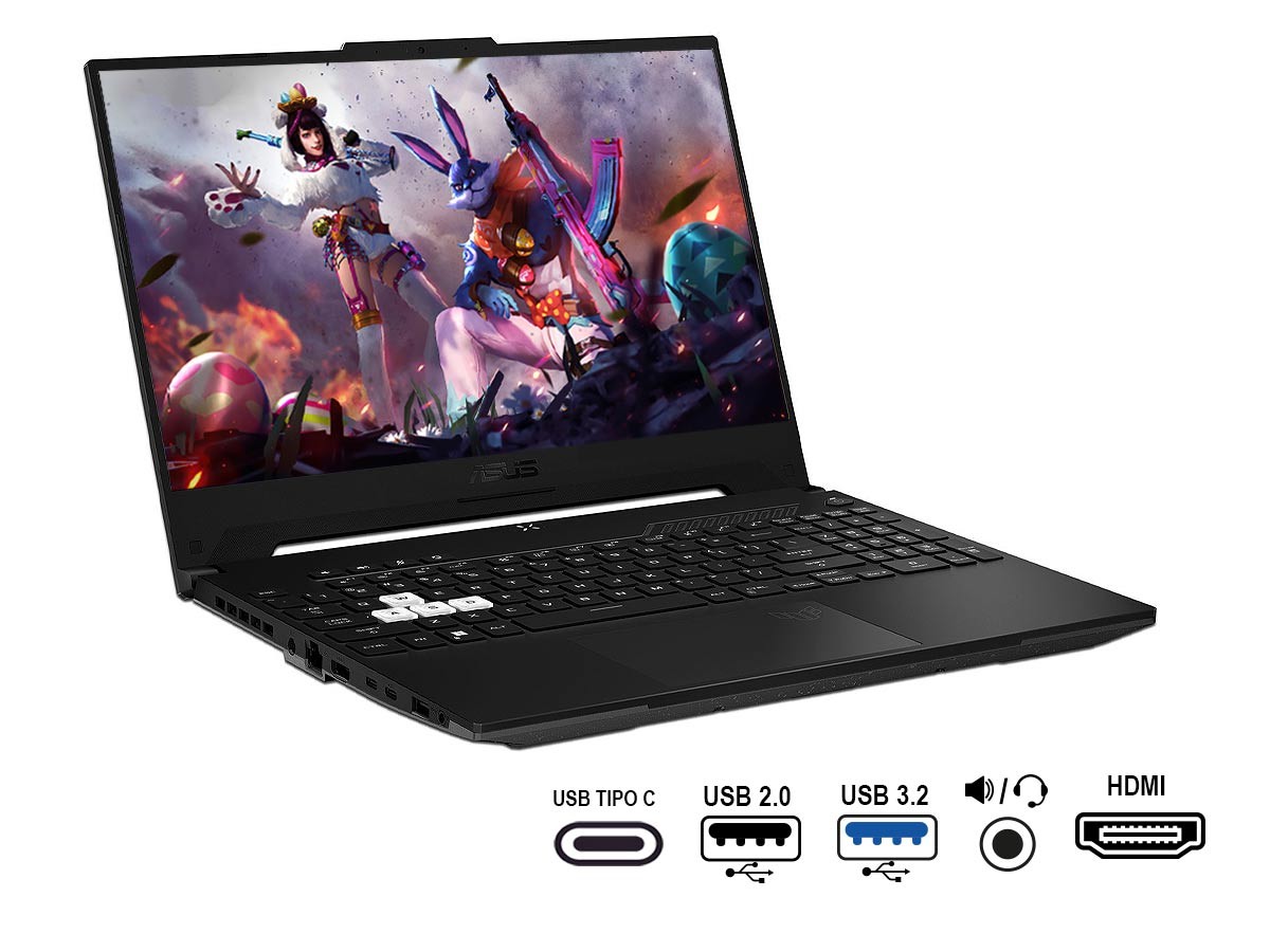 LAPTOP ASUS CORE I7 12650H GAMING TUF DASH F15 FX517ZE-ES73, PANTALLA ...