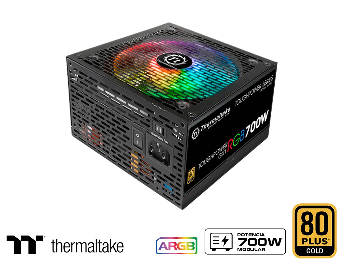 FUENTE DE PODER THERMALTAKE 700W (PS-TPD-0700NHFAGU-1) ATX | GOLD 80 PLUS | TOUGHPOWER RGB | NO ...