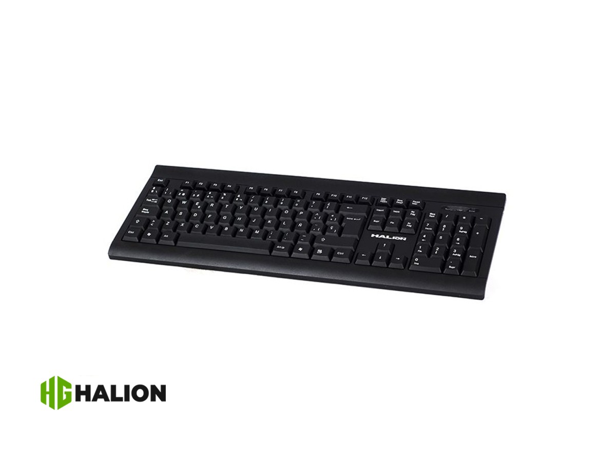 TECLADO HALION STANDAR, K116 ALAMBRICO, CONEXION USB, COLOR NEGRO (MOD ...