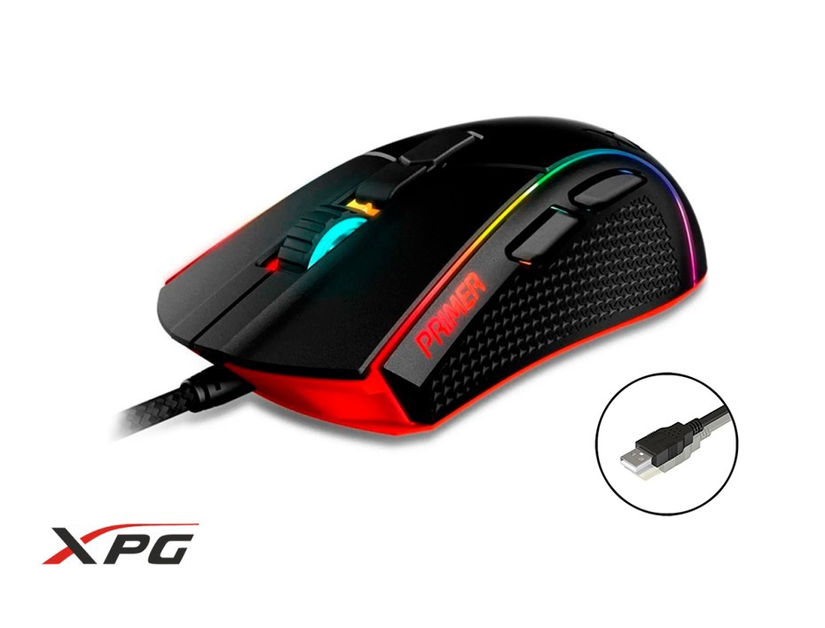 Mouse Xpg Primer Gaming, Sensor Hasta 12000 Dpi, Iluminacion Rgb, Con 3 ...