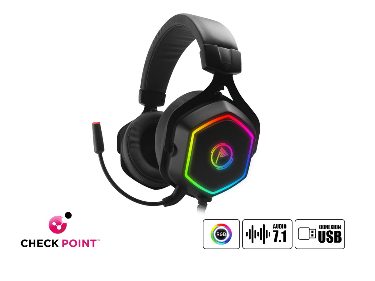 AURICULAR CHECKPOINT HX200 GAMING 7.1, CON MICROFONO, CONEXION A CABLE ...