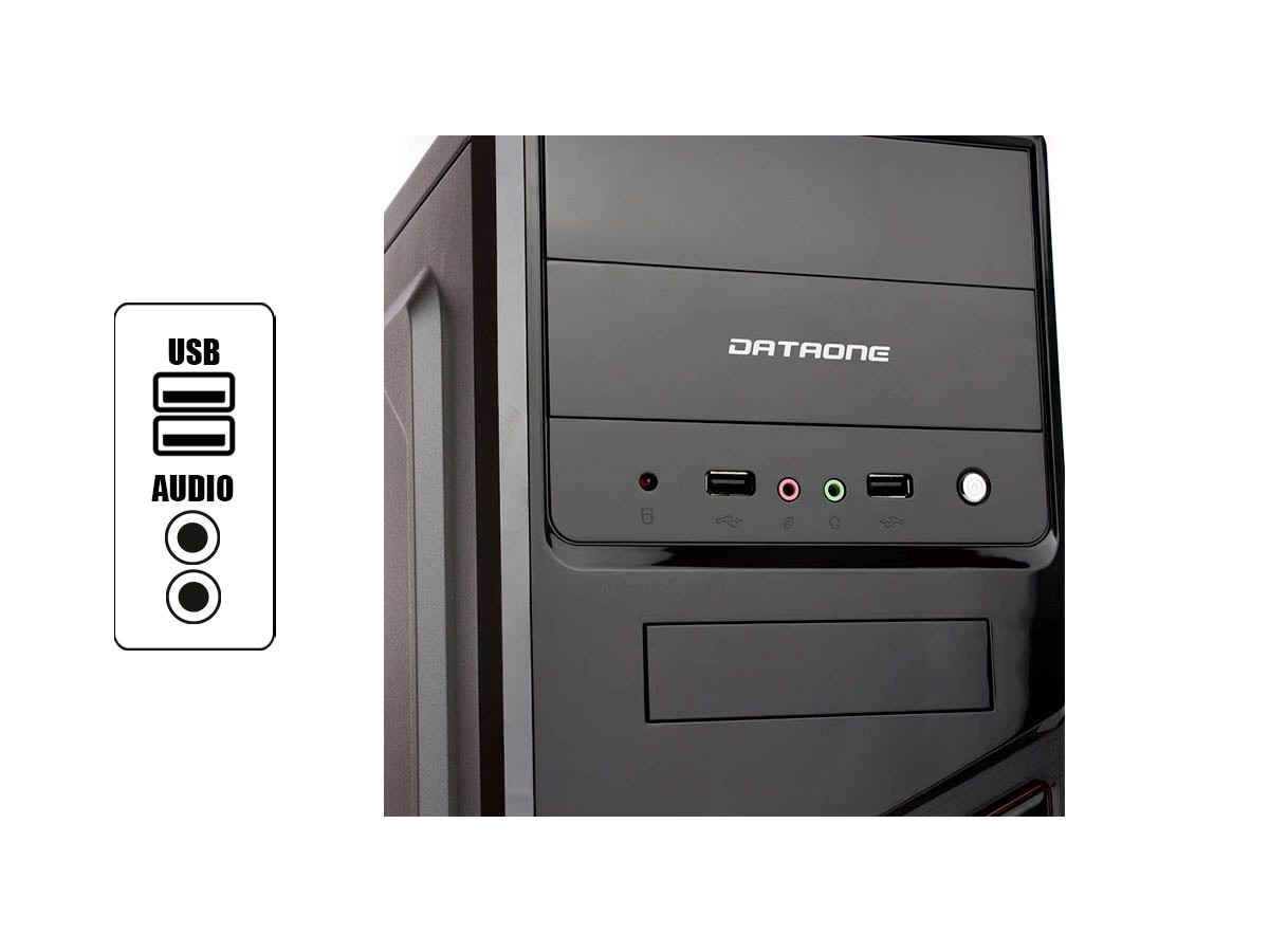 Case Dataone Orion 581 Fuente 230/600w (orion 581) 1 Ventilador, Negro