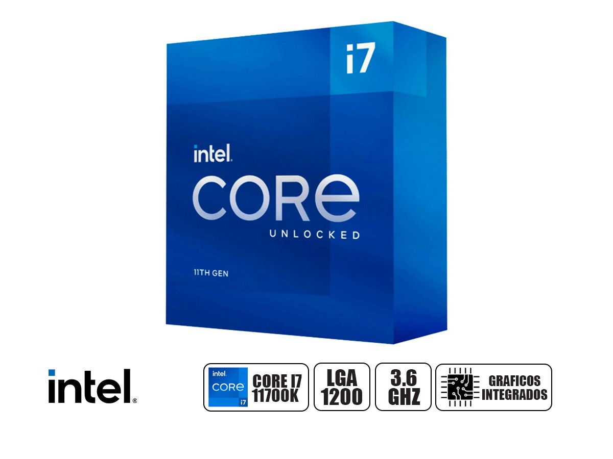 PROCESADOR INTEL CORE I7 11700K 3.6GHZ HASTA 5.0 GHZ 16MB (BX8070811700K) LGA 1200 | 8 NUCLEOS ...