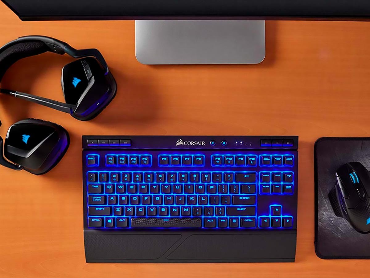 TECLADO CORSAIR GAMER MECANICO K63, WIRELESS, BLUETOOTH, SWITCH ROJO ...