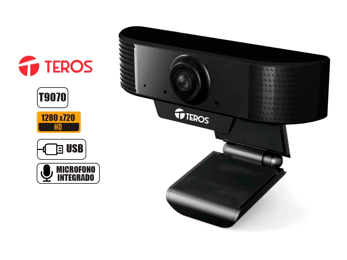 CAMARA WEB TEROS T9070, MICROFONO INCORPORADO, CONEXION USB, RESOLUCION 1280 X 72P, 1 MEGA PIXEL ...
