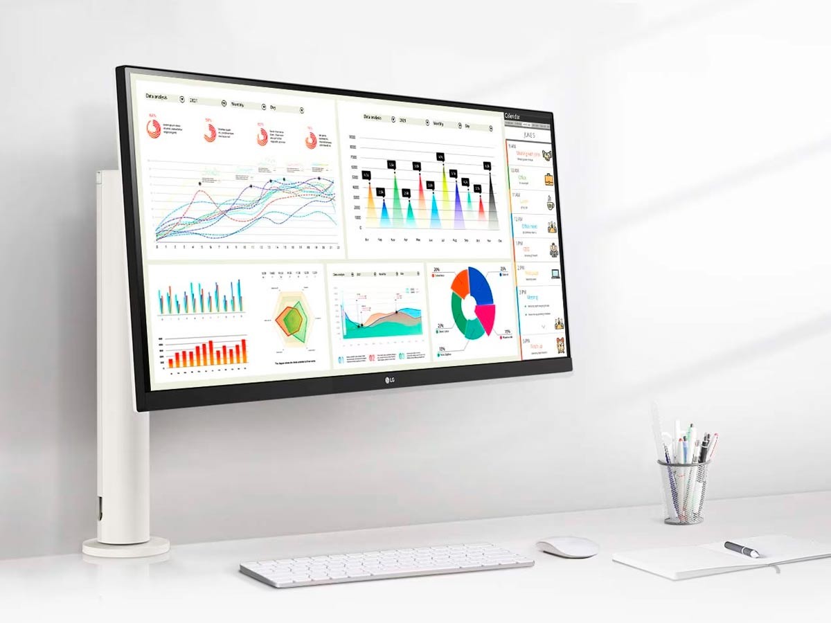 MONITOR LG 34 PULGADAS, LED 34WQ680-W, ERGO- ULTRA WIDE IPS, PUERTO ...