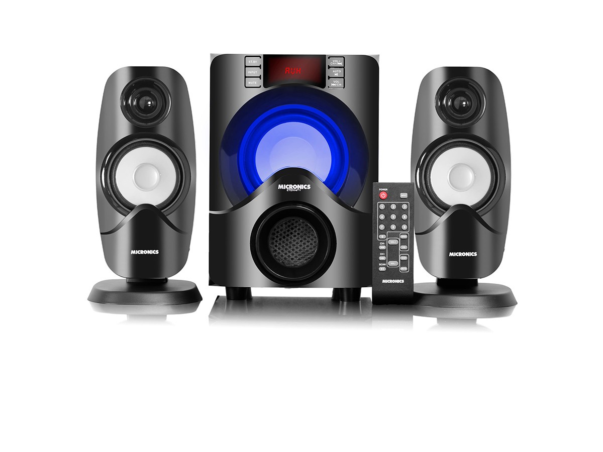 SUBWOOFER MICRONICS ETERNITY 50 WATTS | USB+BT+FM | LED- AZUL (MIC S7416BT)