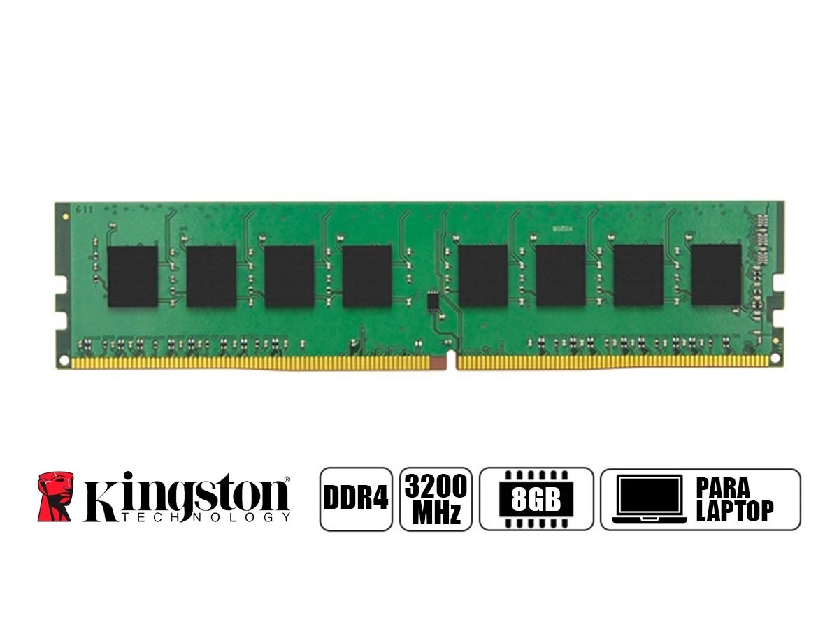 MEMORIA KINGSTON DDR4 8GB FRECUENCIA 3200 MHZ KVR, PARA PC, COLOR VERDE ...