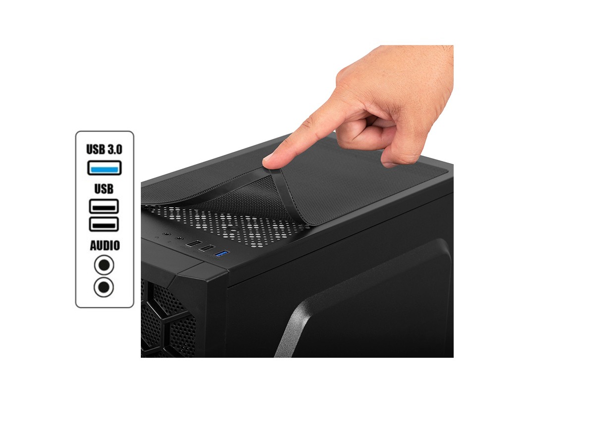 CASE CYBERTEL CYBER COMBAT SIN FUENTE, CON PANEL LATERAL VIDRIO ...