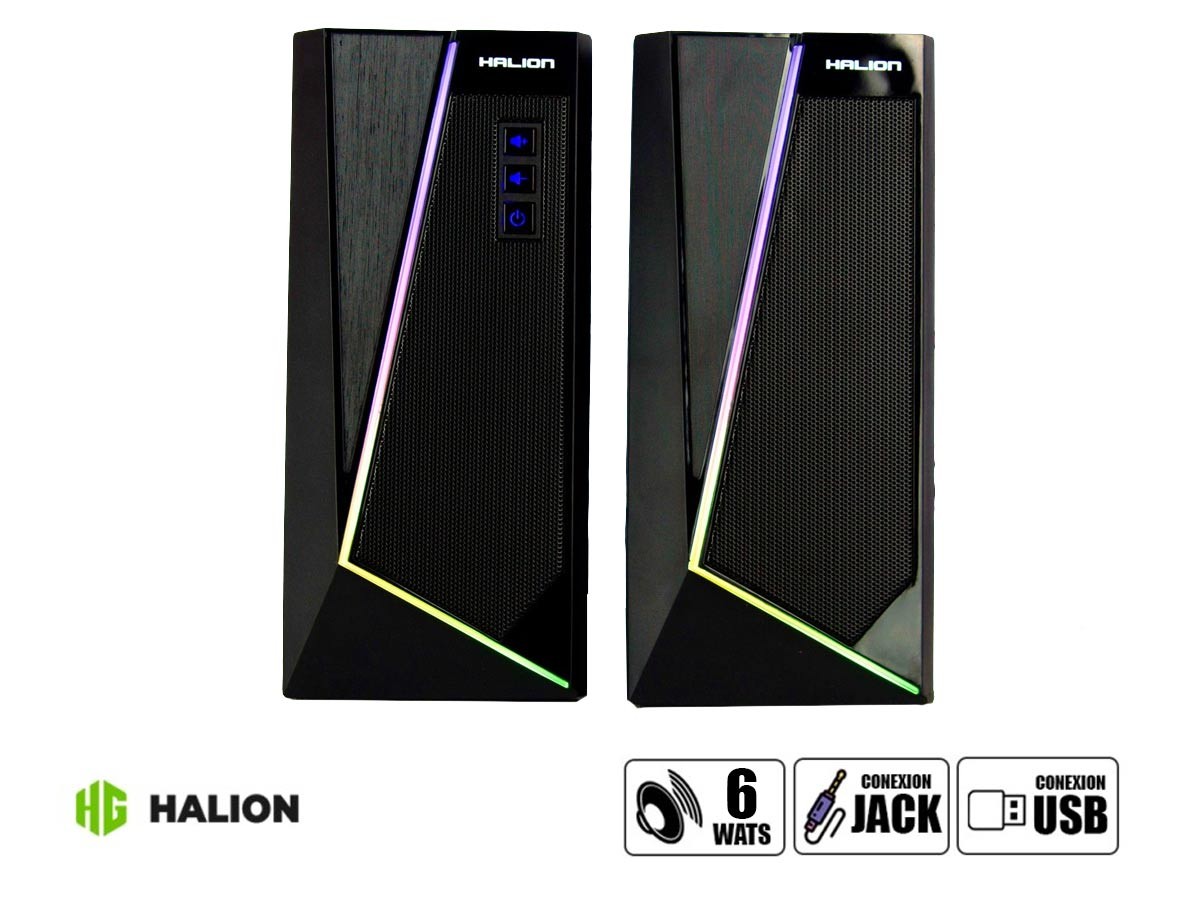 PARLANTE HALION S265, AUDIO STEREO 2.0, ENTRADA JACK 3.5MM, CONTROL DE ...