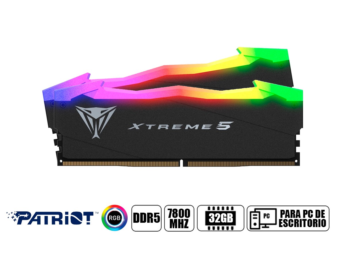 MEMORIA RAM | DDR5 | 32GB | 16GBX2 | 7800MHZ | PATRIOT VIPER XTREME 5 ...