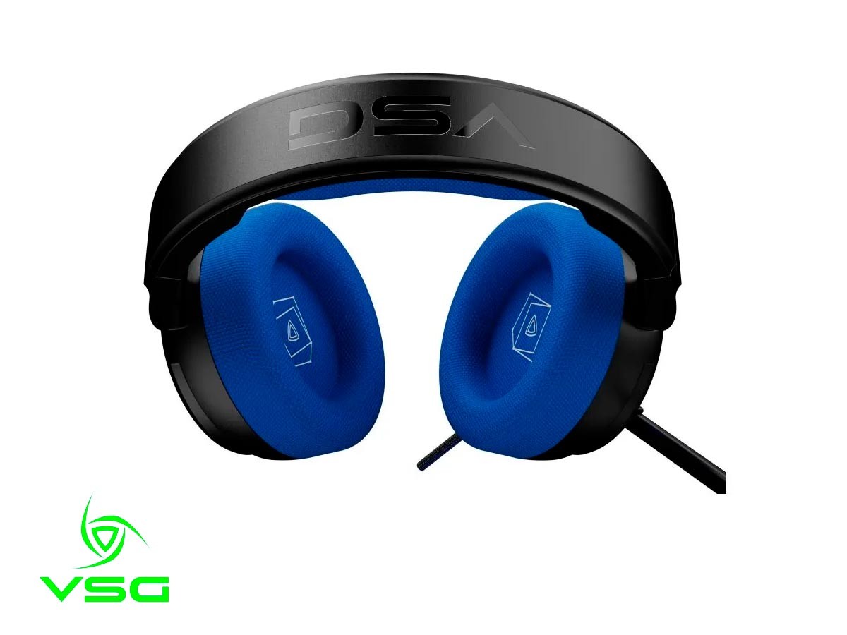 AURICULAR VSG GAMING PENTAGON BLUE, CON MICROFONO, CONEXION JACK-USB ...