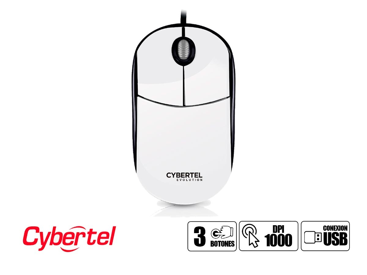 MOUSE CYBERTEL EVOLUTION BLU CYB M234,CONEXION USB, 1000 DPI, COLOR ...
