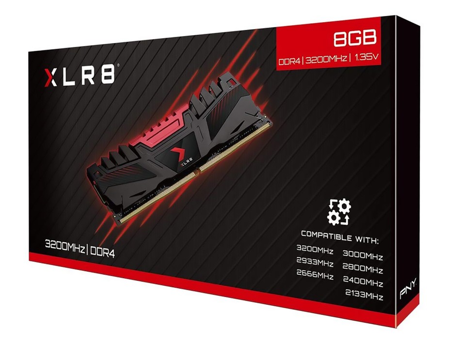 MEM. RAM PNY 8GB DDR4 3200MHZ (MD8GD4320016XR) XLR8 UDIMM