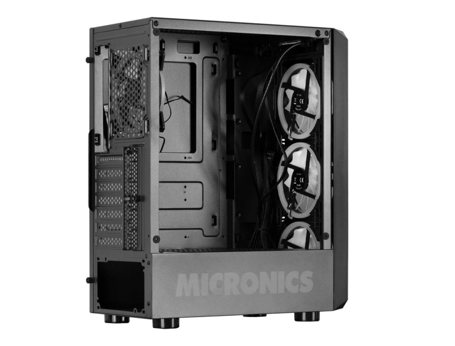 CASE MICRONICS FURIOUS+ FIGHTER S/ FUENTE 1 PANEL VIDRIO 3 FAN RGB ...