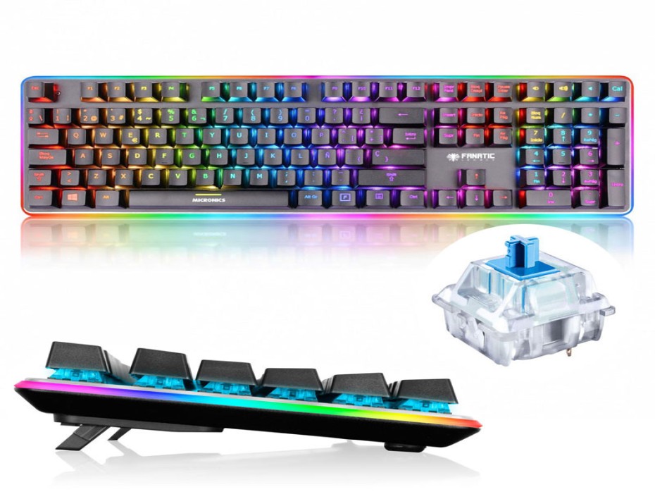 TECLADO MICRONICS GAMER MECANICO LEGACY, CON RETROILUMINACIÓN LED RGB ...