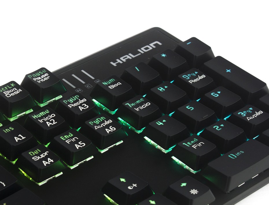 TECLADO HALION GAMER MECANICO JUPITER, CON ILUMINACION RGB LED, SWITCH AZUL (HA-KG 939)