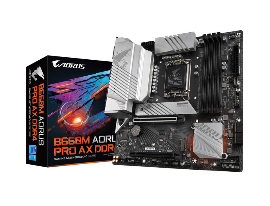 PLACA MADRE GIGABYTE B660M AORUS PRO AX, PARA PROCESADORES INTEL LGA 1700, 4 RANURAS DE MEMORIA ...