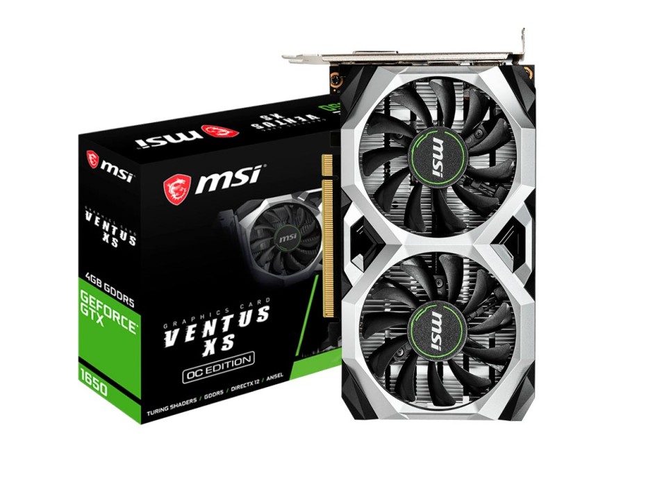 TARJETA DE VIDEO MSI VENTUS XS OCV1 GTX 1650 4GB GDDR6 GEFORCE NVIDIA 128 BITS, GRAFICO PARA ...