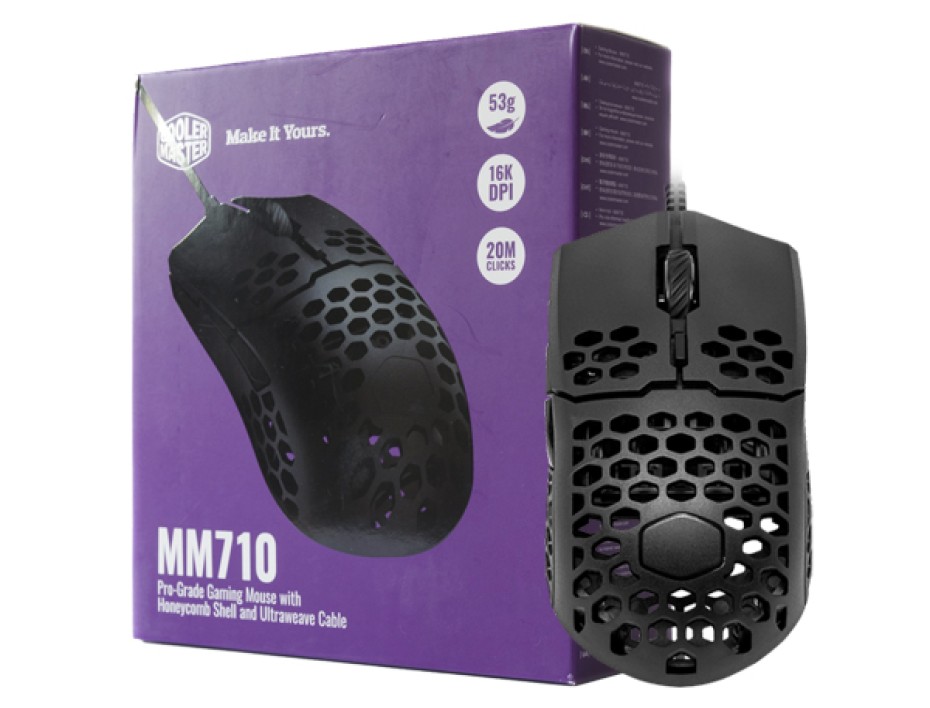 MOUSE COOLER MASTER MM710 GAMING, SENSOR HASTA 16000 DPI, ILUMINACION ...