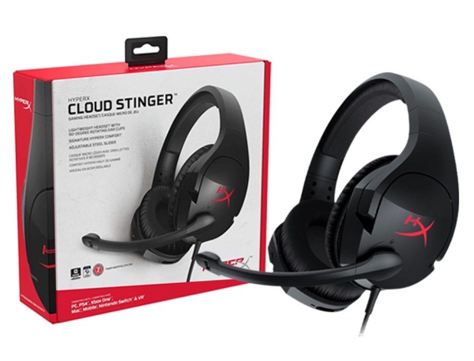 AURICULAR HYPERX CLOUD STINGER GAMING, CON MICROFONO, CONEXION USB, LUZ LED RGB, CONTROL DE ...